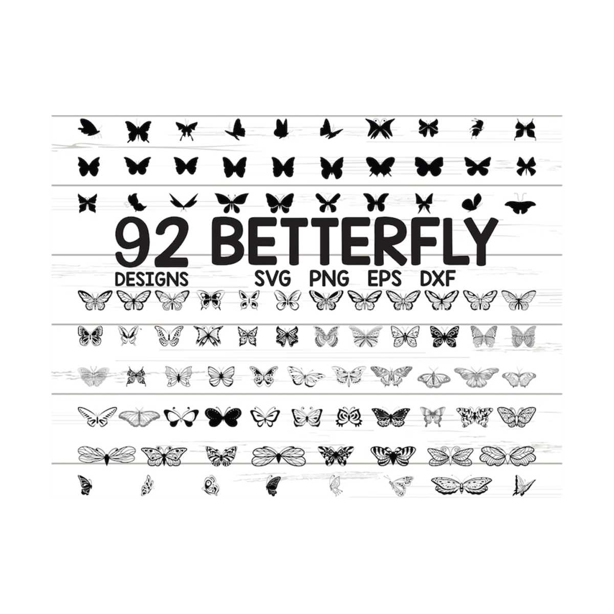 92 x Butterfly SVG / Png300ppi / EPS / Dxf / Cute Butterfly | Inspire Uplift