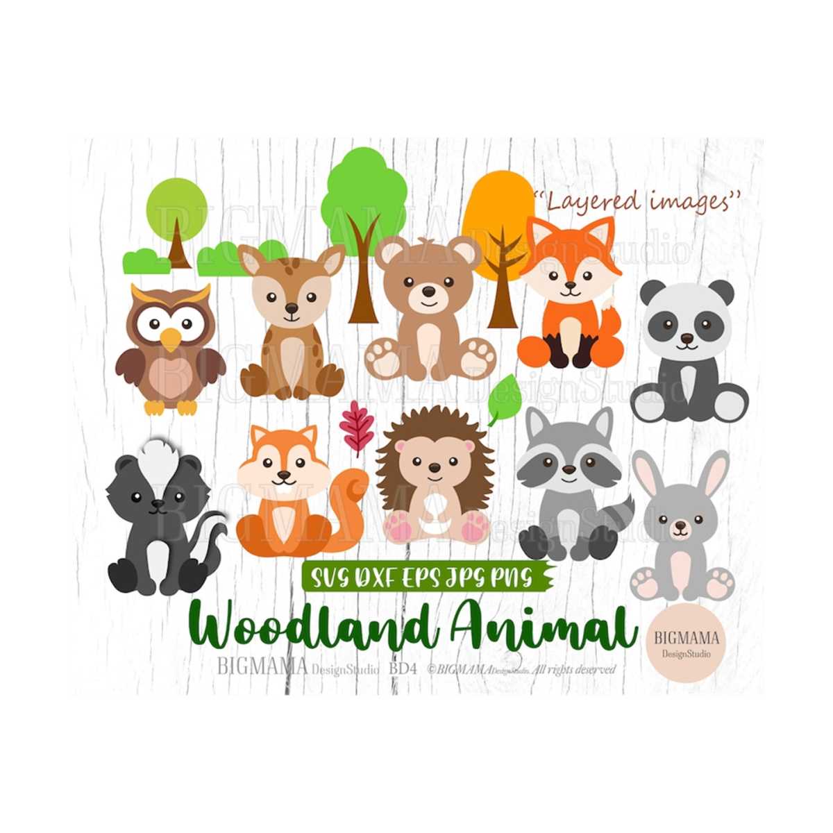 Woodland Animals SVG,Cut File,Bundle,Layered,Bear Svg,Fox,Re | Inspire ...