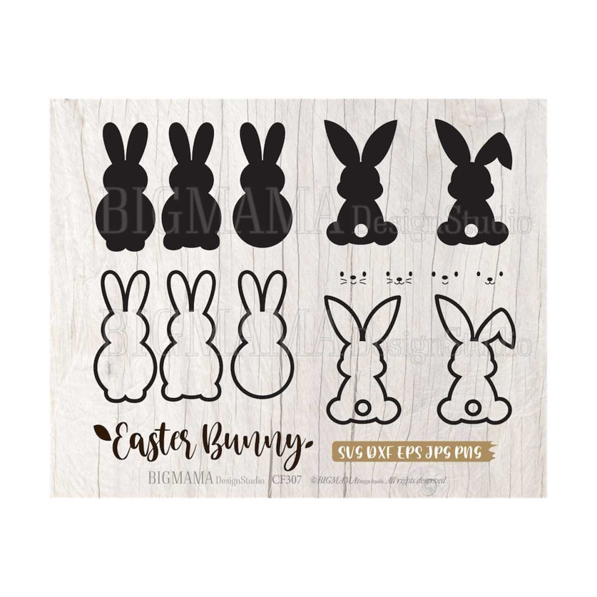 Easter bunny shape SVG,Rabbit,bunny shape svg,Decoration,DXF - Inspire ...