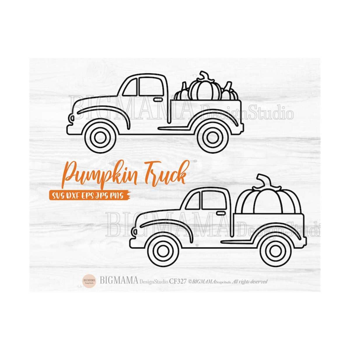 Pumpkin Truck SVG file,Fall Truck,DXF,Fall,Out Line,Truck,Cu | Inspire ...