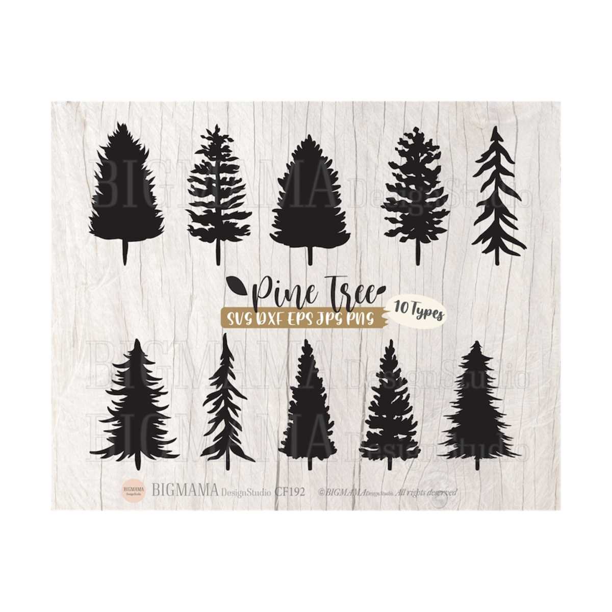 Pine Tree SVG,DXF,Christmas Tree,Spruce,Cut File,Tree Bundle | Inspire ...