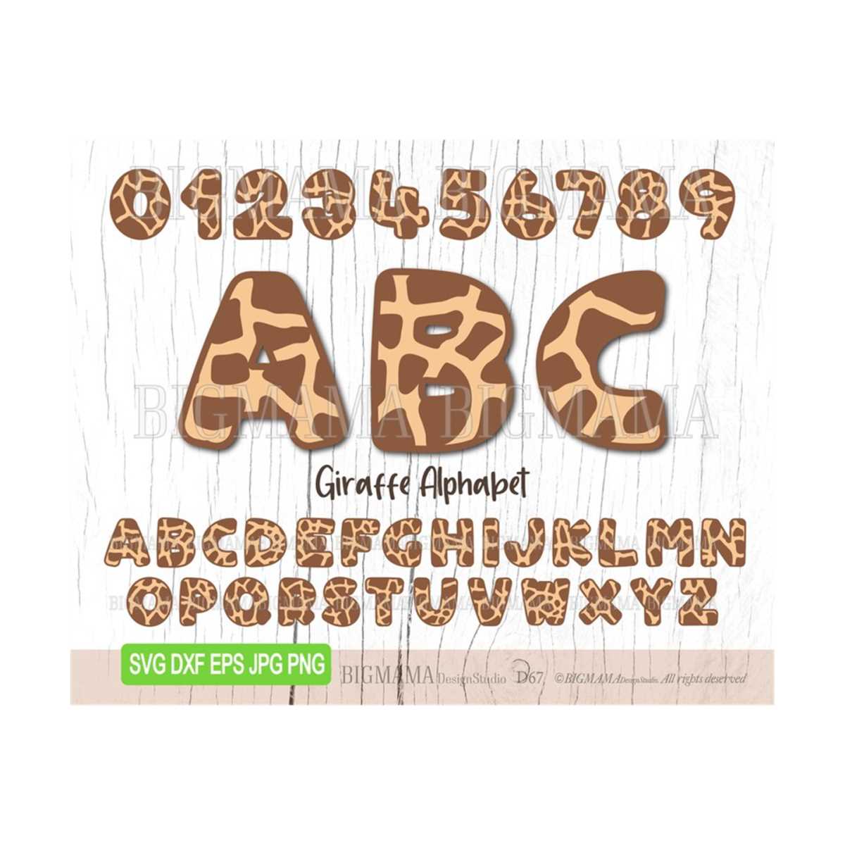 Giraffe Alphabet SVG,Safari,Numbers,Letters,Bundle,Animal Pr | Inspire ...