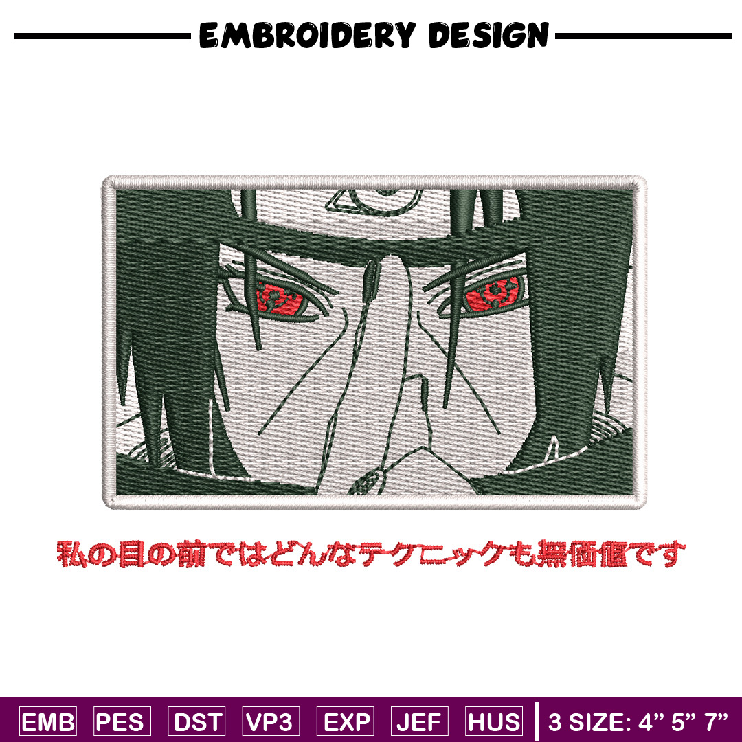 Itachi ninja embroidery design, Naruto embroidery, Anime des - Inspire ...