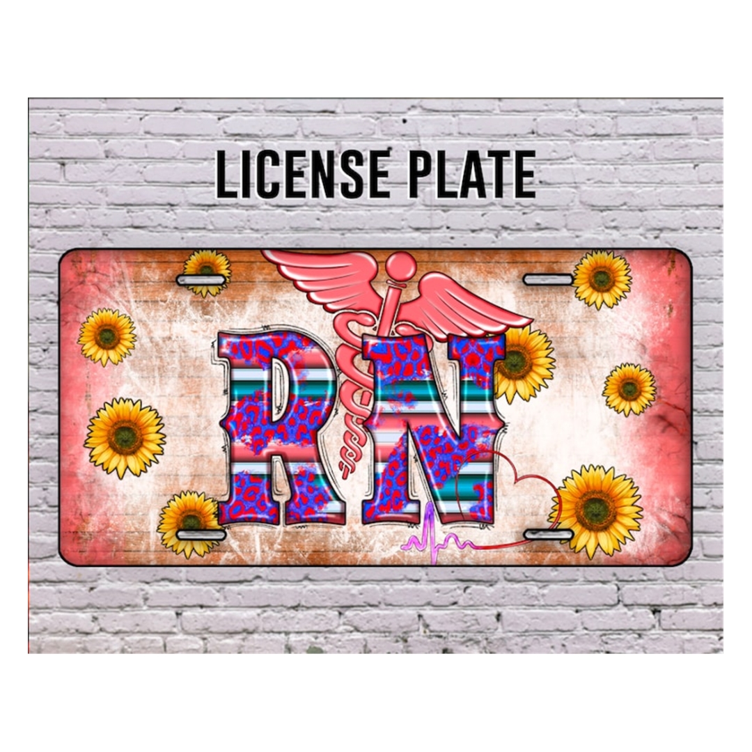 RN Registered Nurse License Plate Png, Nurse License Plate P | Inspire ...