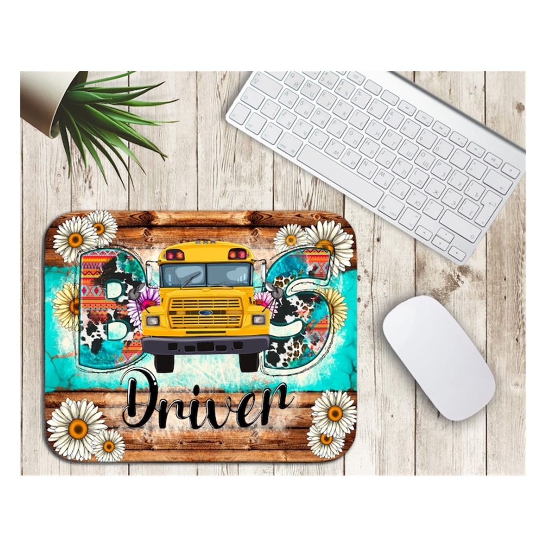 Bus Driver Mouse Pad Sublimation Png, Bus Mouse Pad Png, Bes | Inspire ...