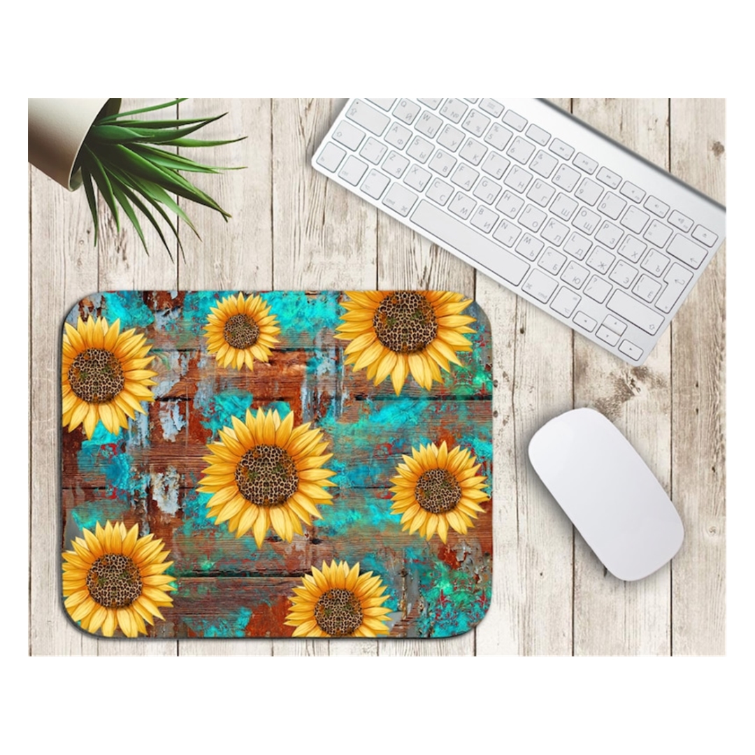 Sunflower Mouse Pad Sublimation Design, Sunflower Design Png | Inspire ...