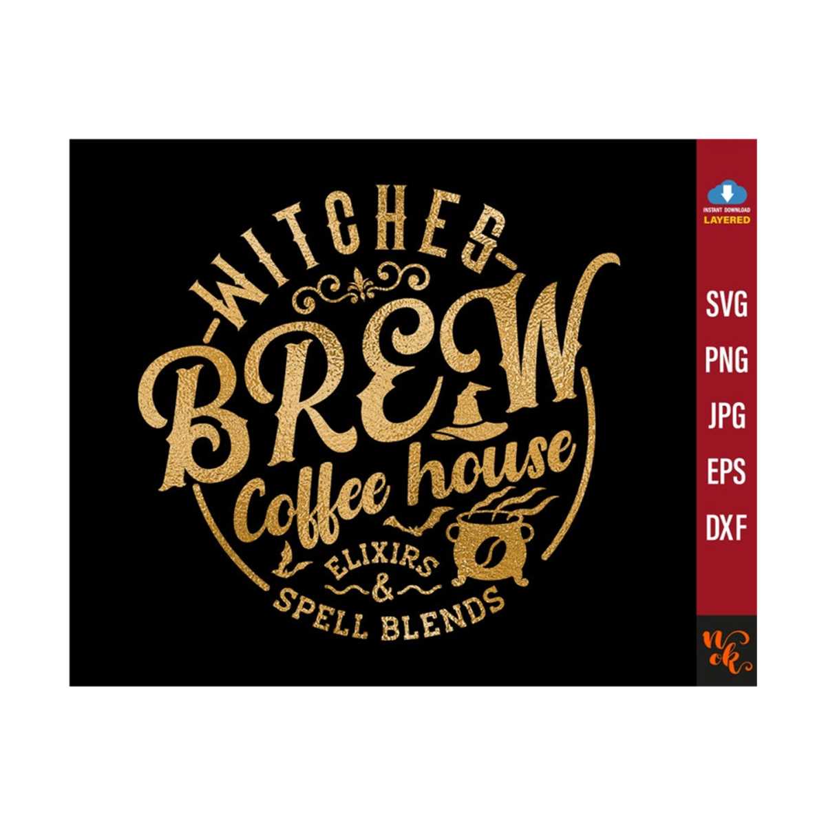 Witches brew coffee house SVG, Halloween sign svg, Witch sig | Inspire ...