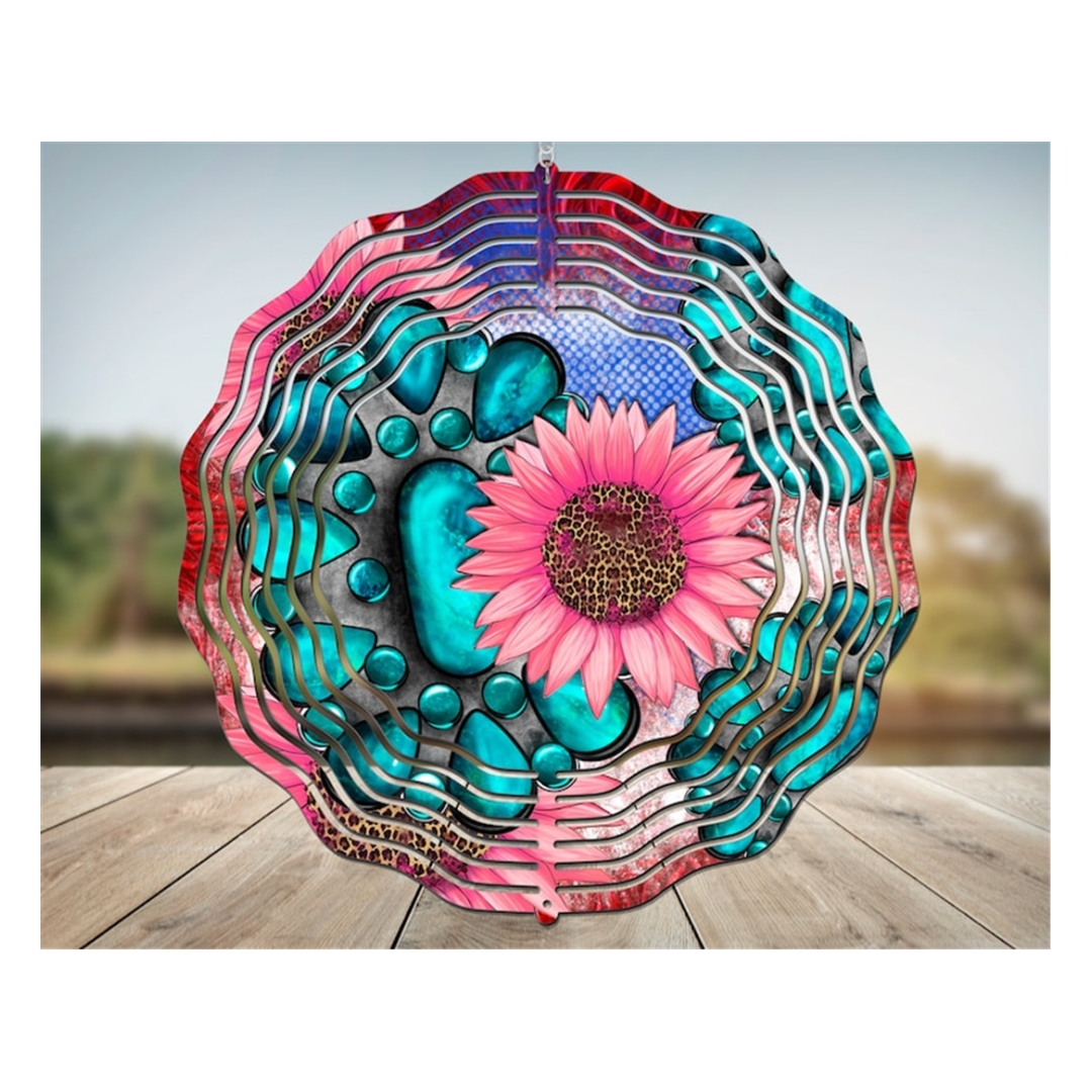 Gemstone Sunflower Wind Spinner Png Sublimation Design, Ping | Inspire ...