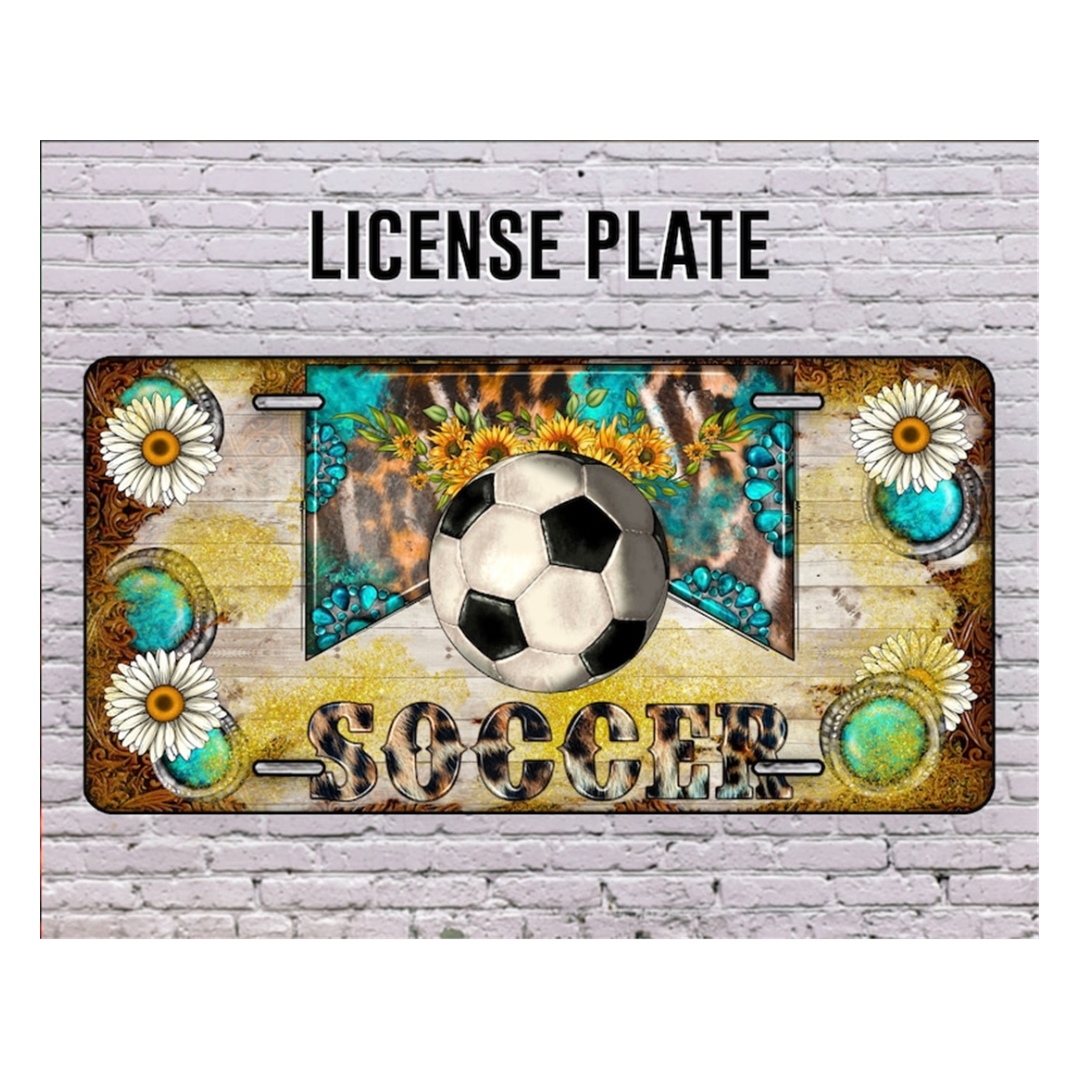 Soccer License Plate, Soccer License Plate Png, Daisy Png, S | Inspire ...