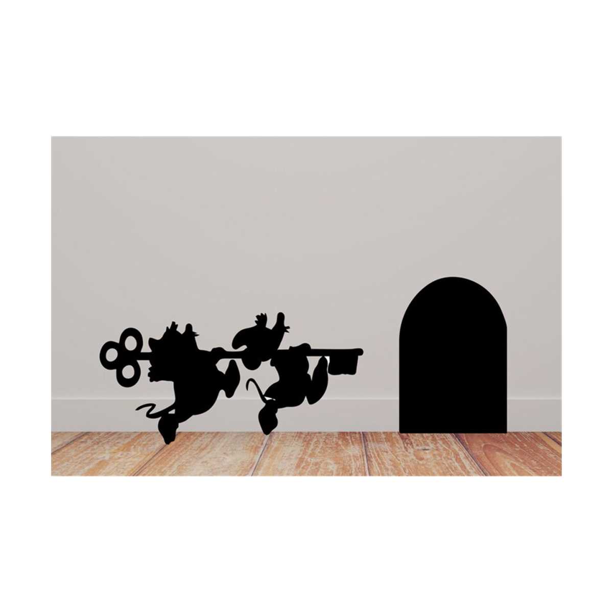 Jaq & Gus Decal , Gus Wall Decal , Optional Lucifer The Cat | Inspire ...