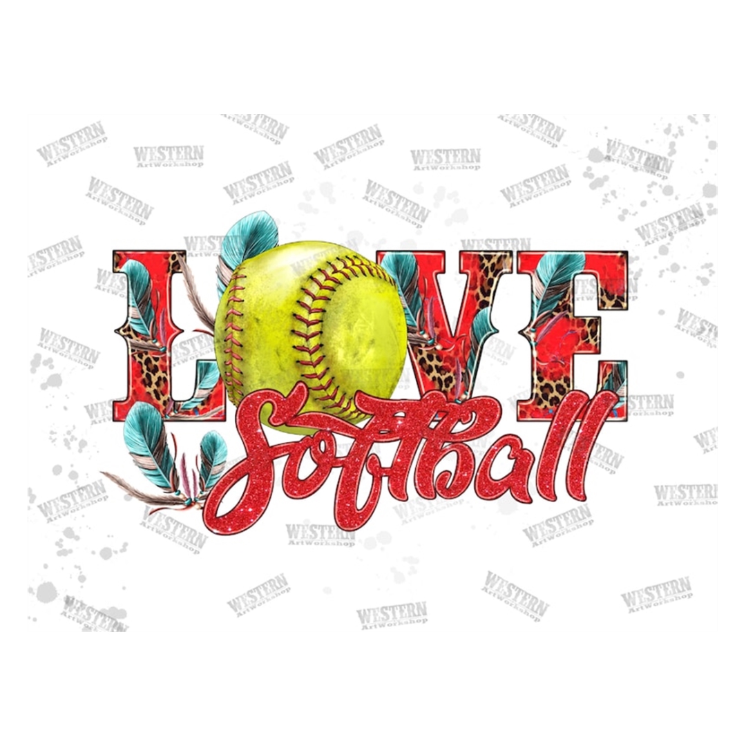 Love Softball Sublimation Png, Softball Design Png, Softball | Inspire ...