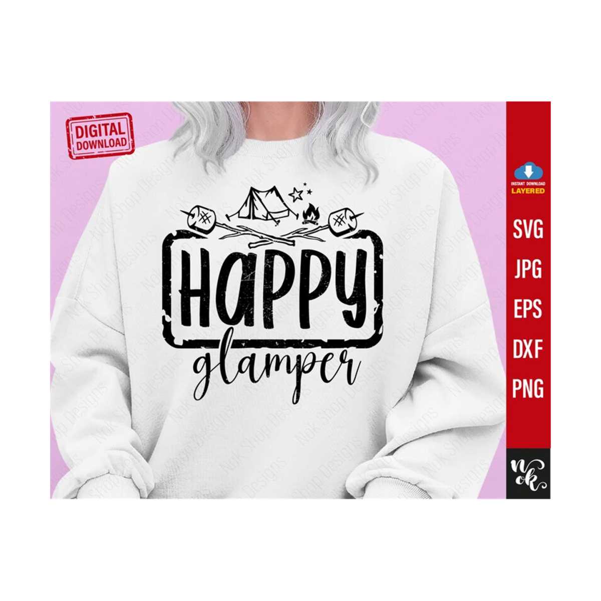 Happy glamper svg, Happy camper svg, Glamper svg, camping li | Inspire ...