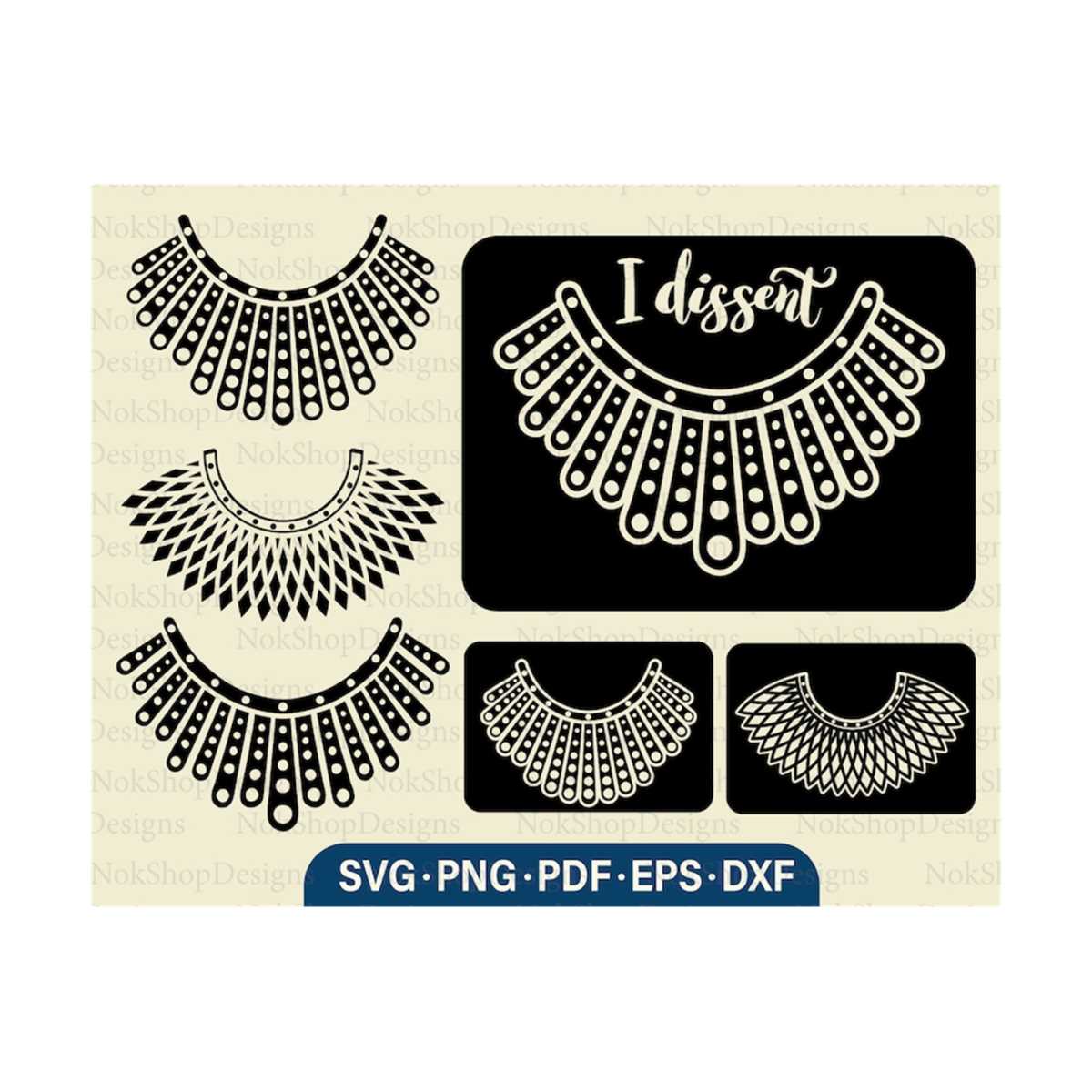 6 Collar Svg Bundle, Cut Files for Cricut & Silhouette, I Di | Inspire ...