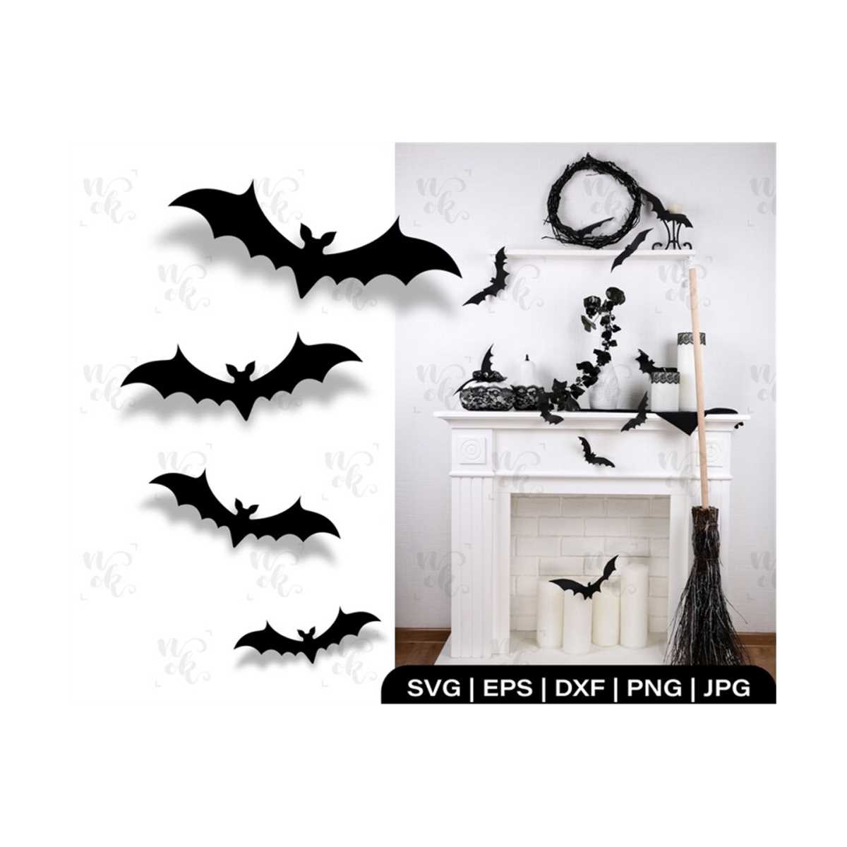 Halloween Bats Collection SVG for Cricut cut machine. Bats W - Inspire ...