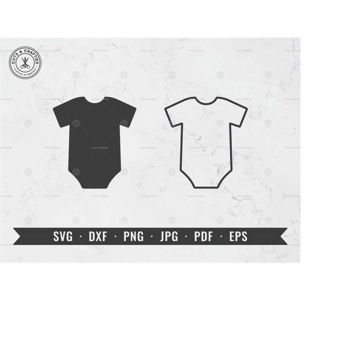 Baby Onesie Silhouette Outline svg, Romper Suit svg, Bodysui | Inspire ...
