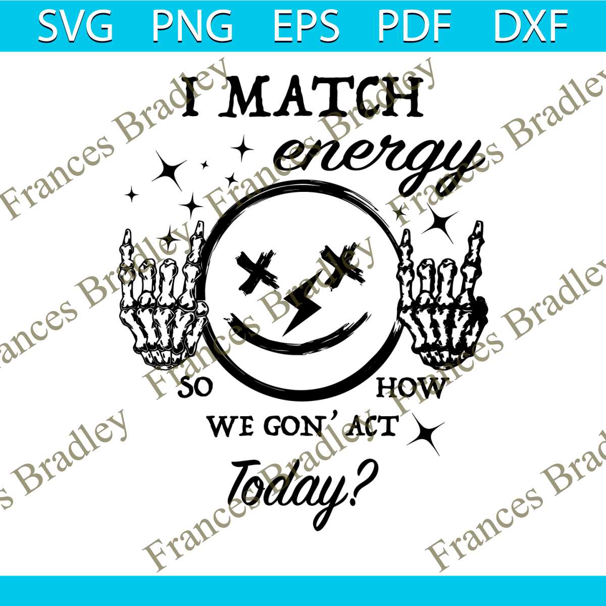 Vintage Smiley Face I Match Energy SVG Graphic Design File | Inspire Uplift