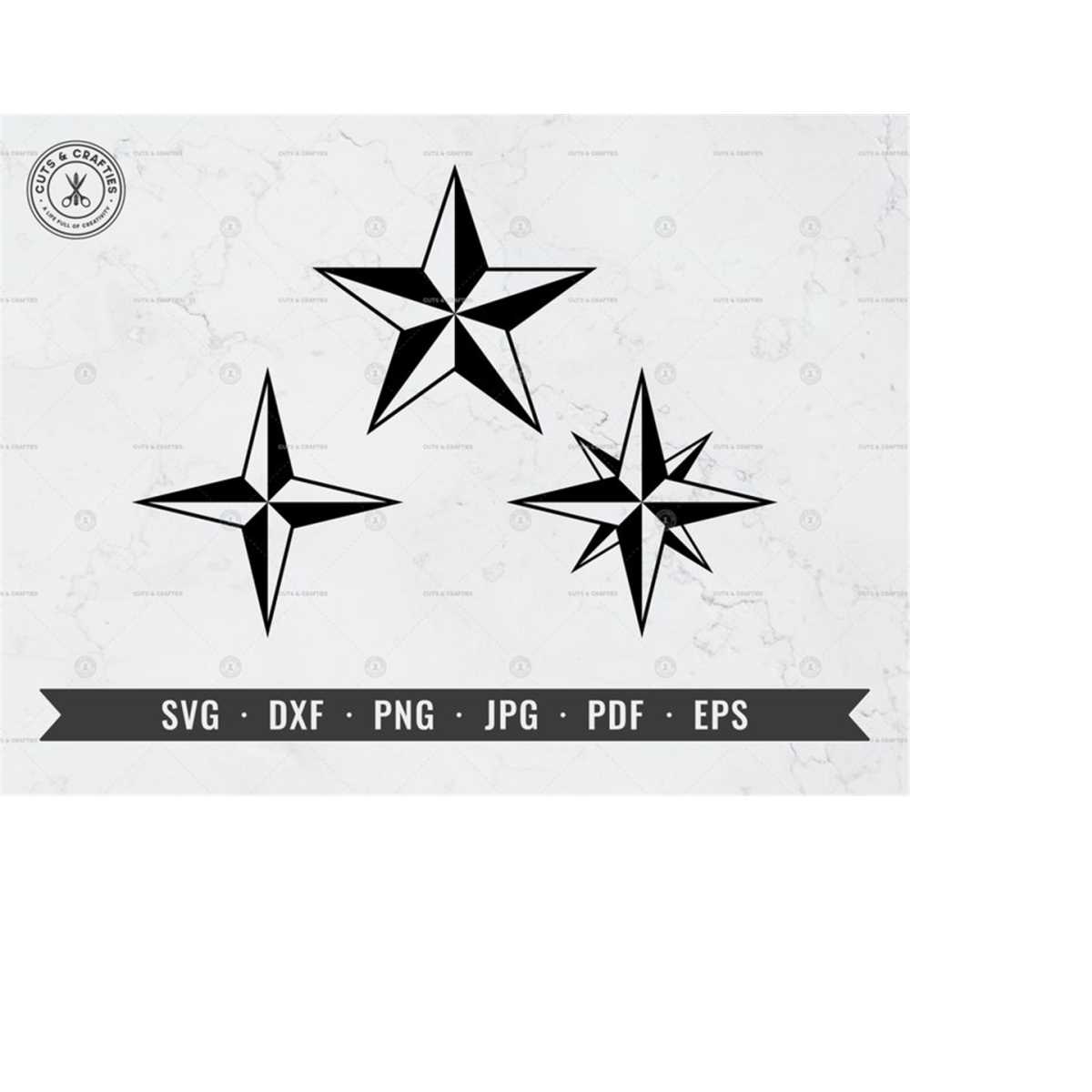 Nautical Star svg, Compass Star svg, Marine Star svg, dxf, p | Inspire ...