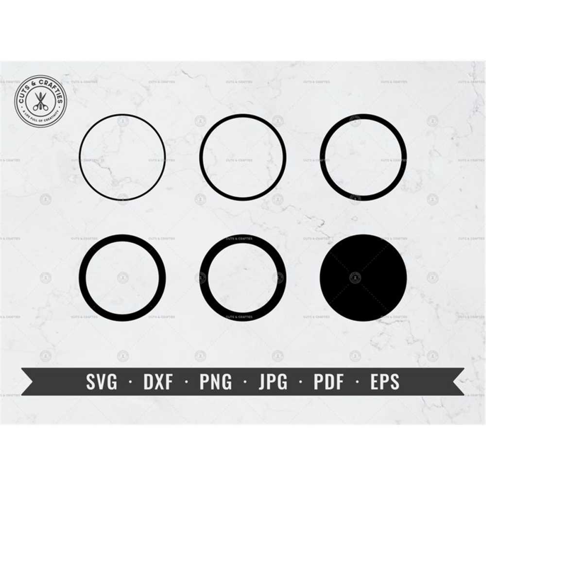 Circle Shape SVG Files, Circle Monogram PNG, Circle Outline | Inspire ...