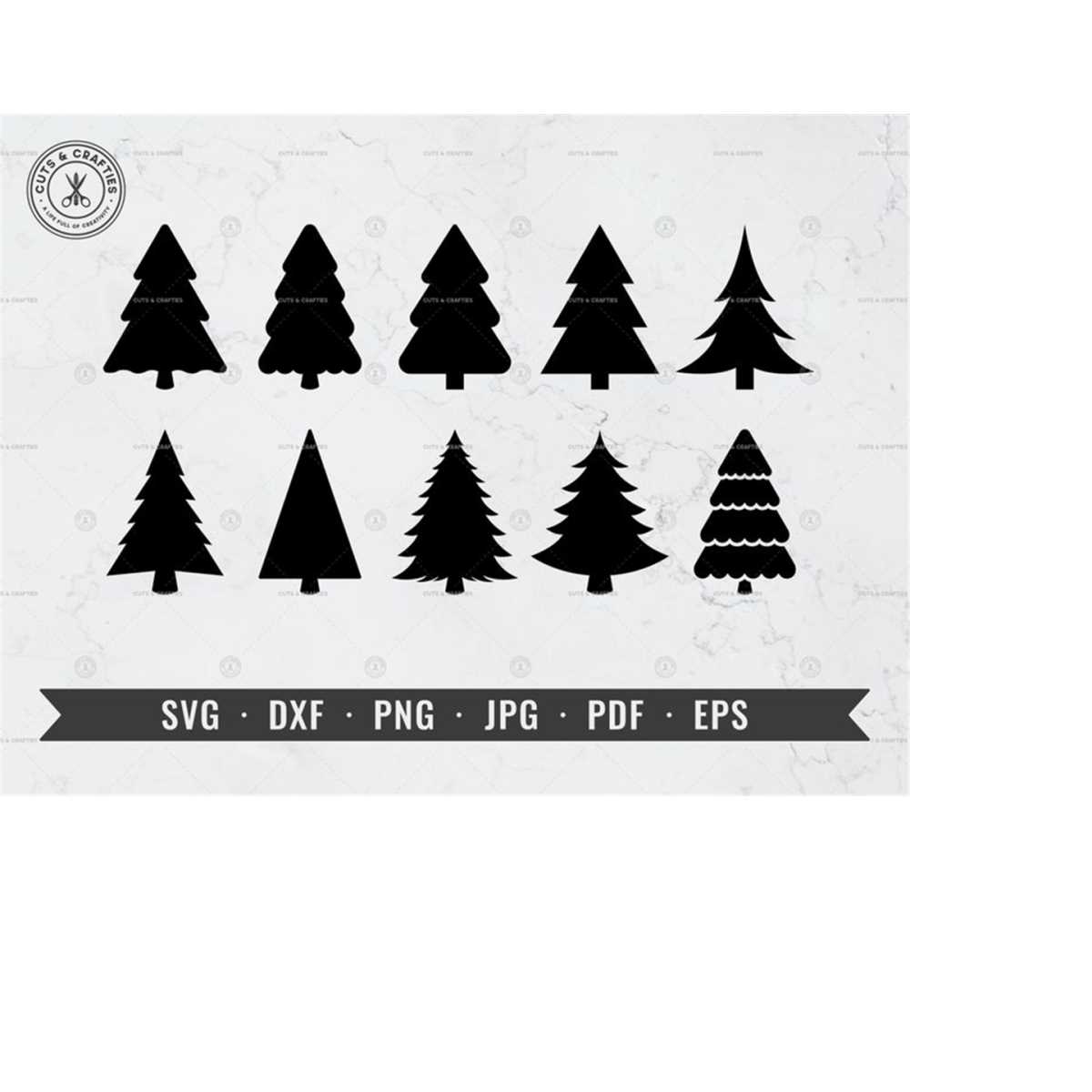 Christmas Tree svg, Spruce svg, Pine Tree svg, dxf, png, jpg | Inspire ...