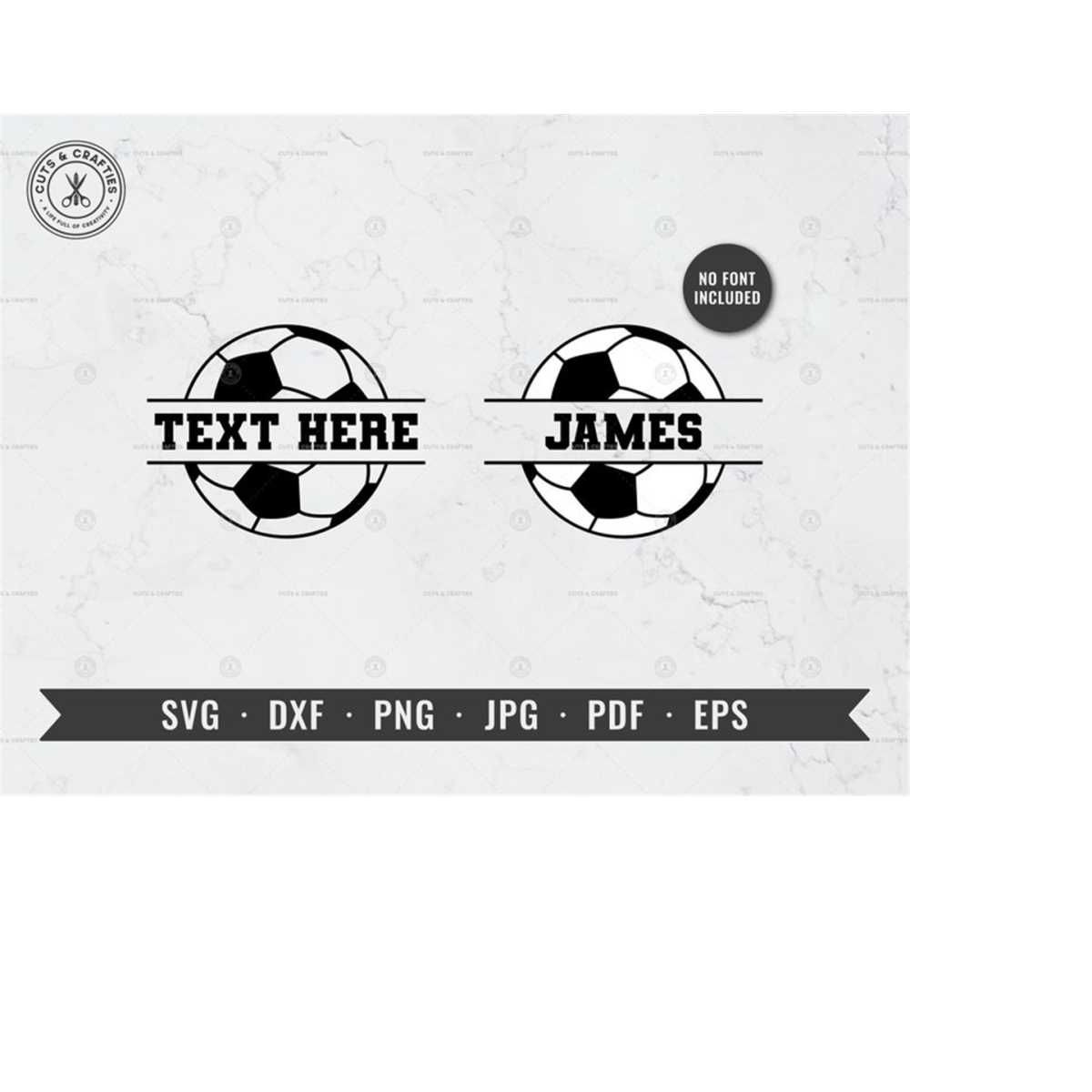 Soccer Split svg, Soccer Ball Name Frame, SVG, DXF, PNG, Spo | Inspire ...