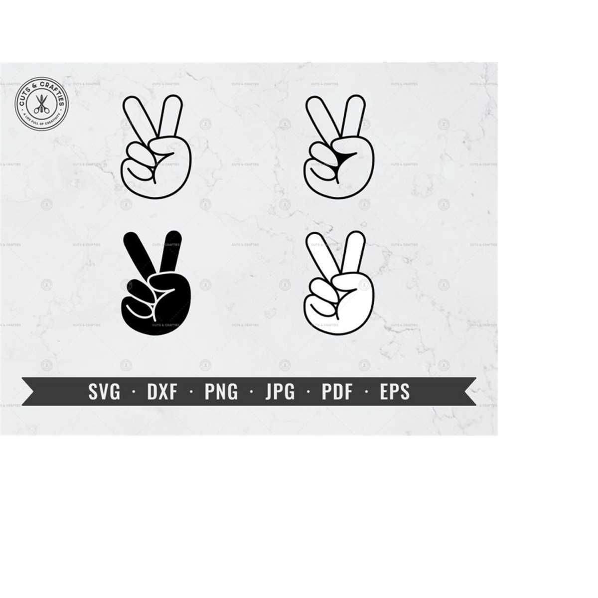 Hand Peace Sign svg, V Sign svg, Peace Out, Love, Hippie Han - Inspire ...