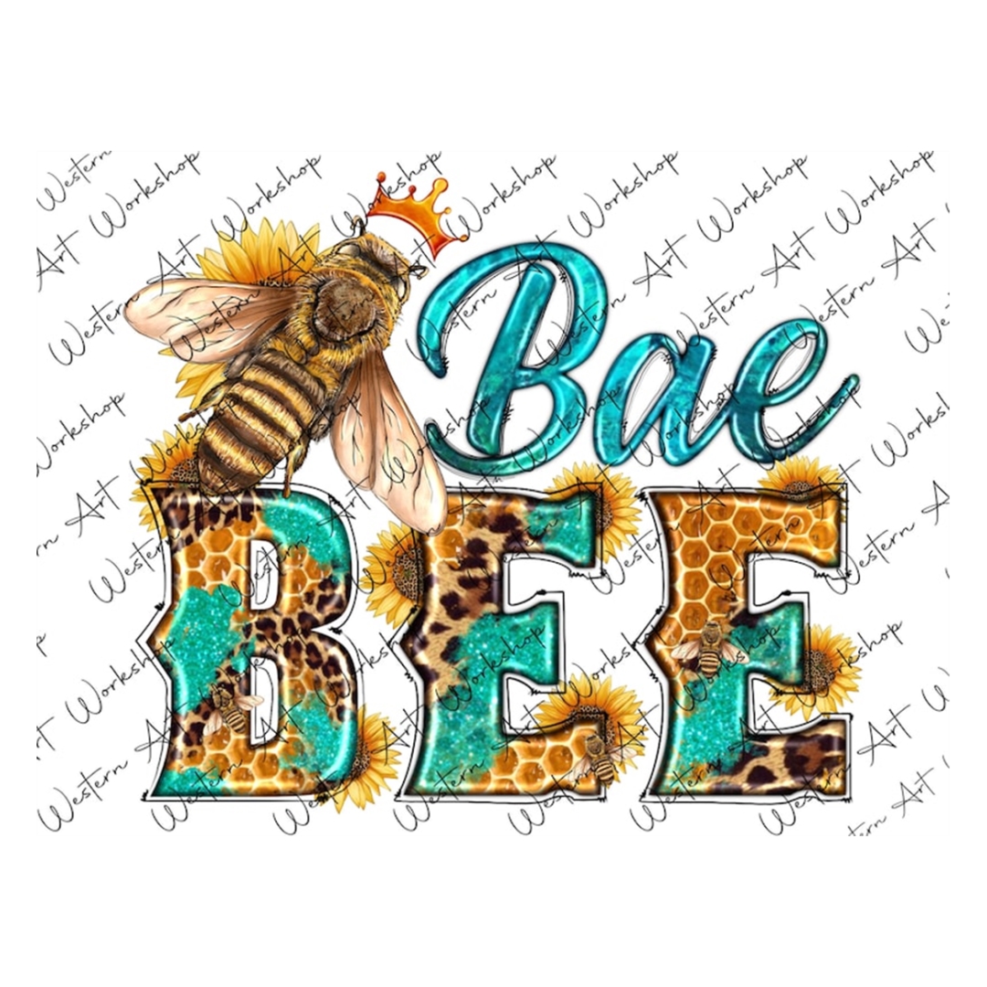 Bae Bee With Crown and Sunflower Png, Bae Bee Png, Bee Png S | Inspire ...