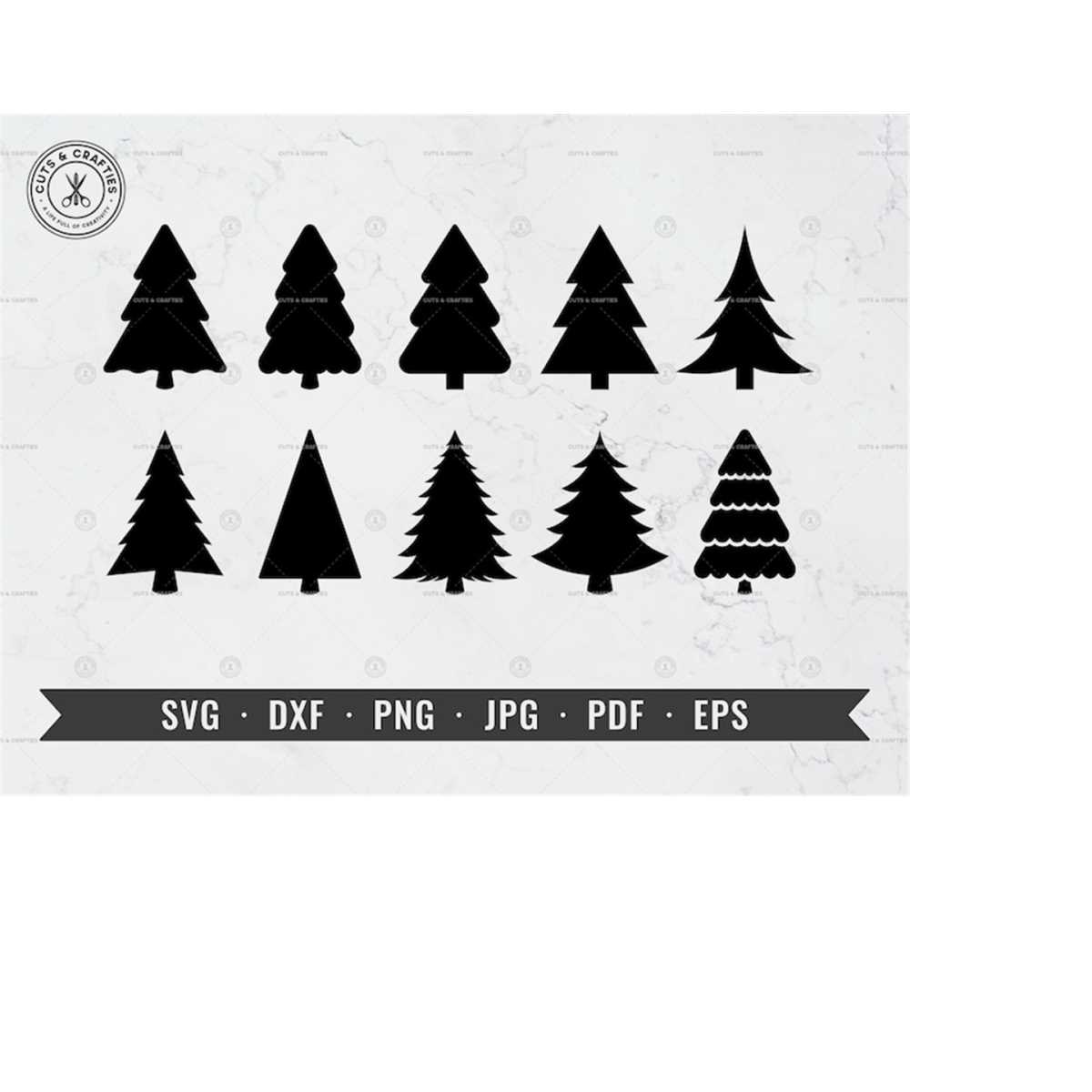 Christmas Tree svg, Spruce svg, Pine Tree svg, dxf, png, jpg - Inspire ...