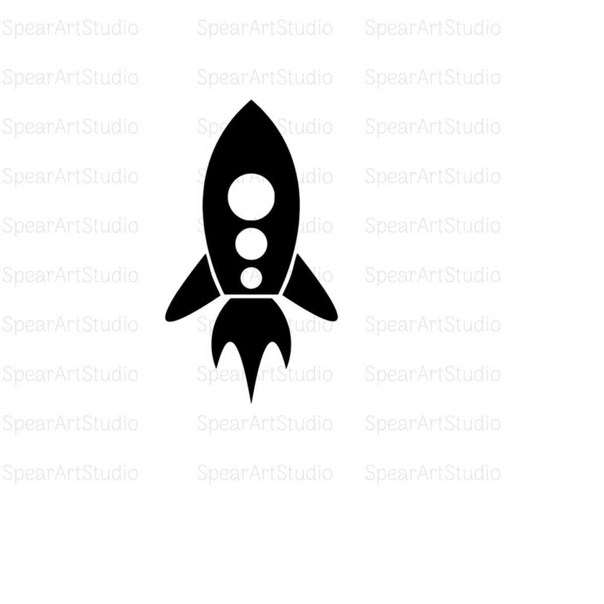 Rocket SVG Cricut Cut Files, Silhoeuette SVG - jpg png pdf - Inspire Uplift