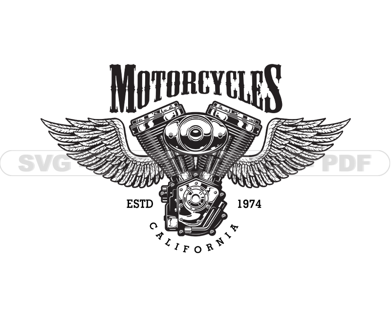 Motorcycle svg logo, Motorbike SVG PNG, Harley Logo, Skull S - Inspire ...
