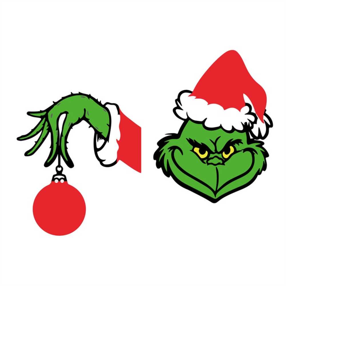 Grinch Face Svg | Grinch Hand SVG | Grinch Face and Hand wit - Inspire ...