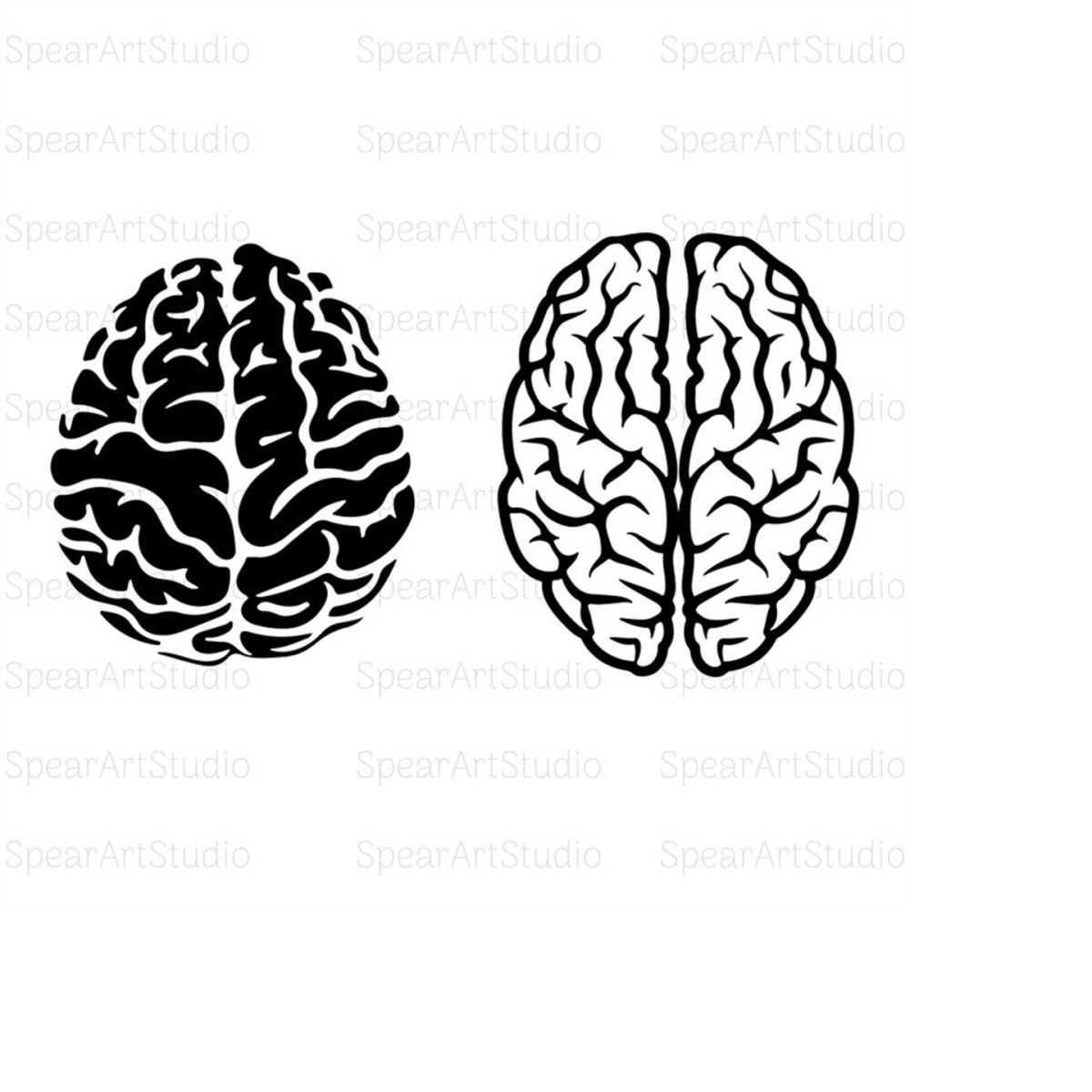 Brain SVG, Brain Cut File, Brain JPG, Brain PNG, Brain Clipa - Inspire ...