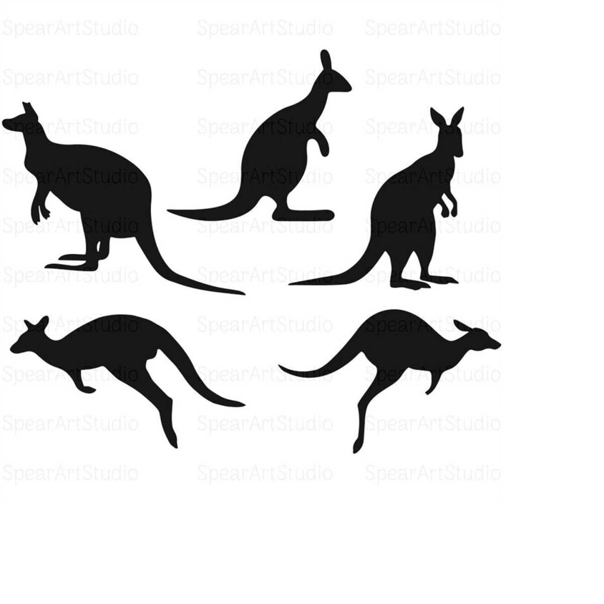 Kangaroo Svg, Kangaroo Silhouette, Kangaroo Bundle, Animal A | Inspire ...