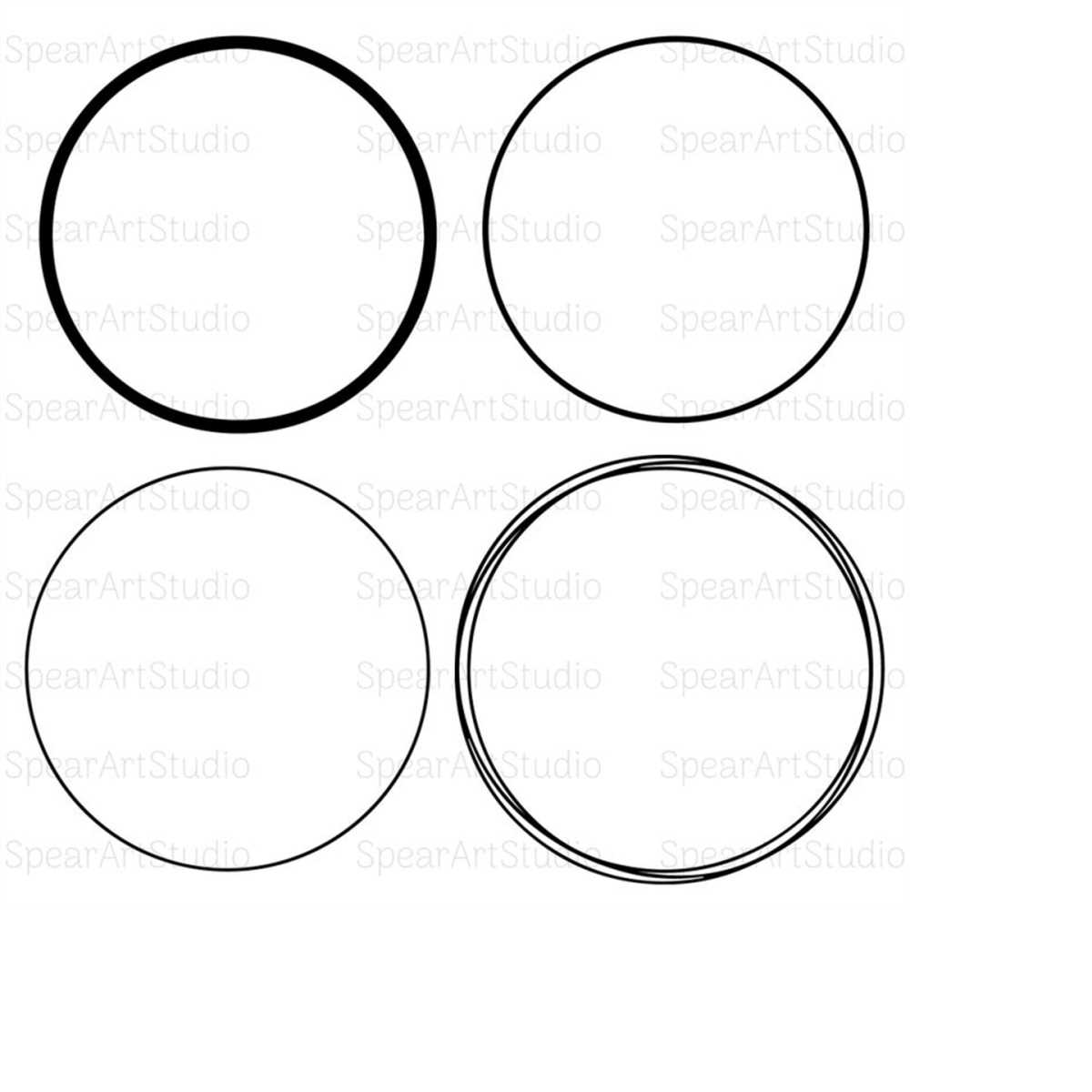 Circle frames SVG, Silhouette files, Instant Download, Digit | Inspire ...