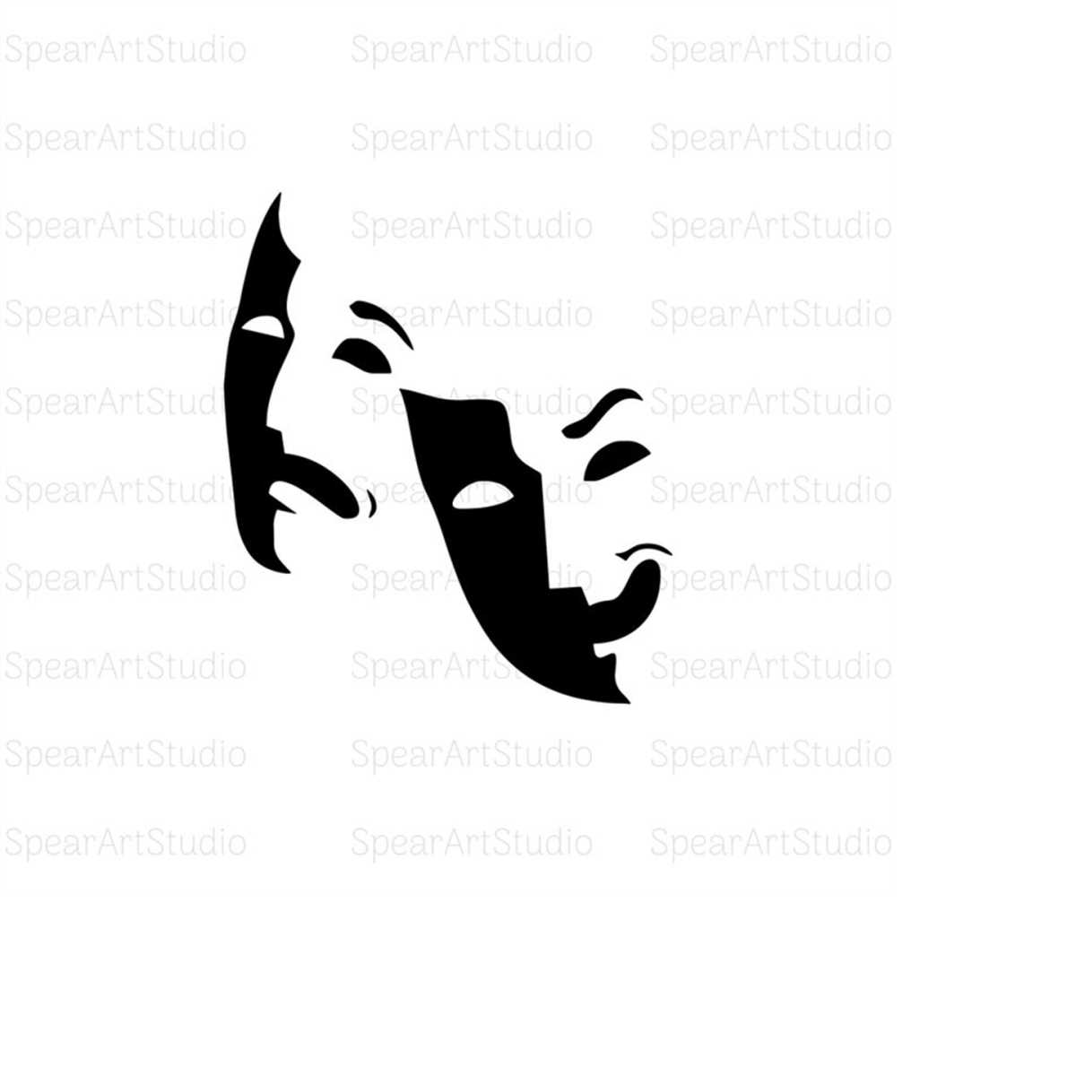Theatre Masks Svg, Instant Download, Digital Download, Png, | Inspire ...