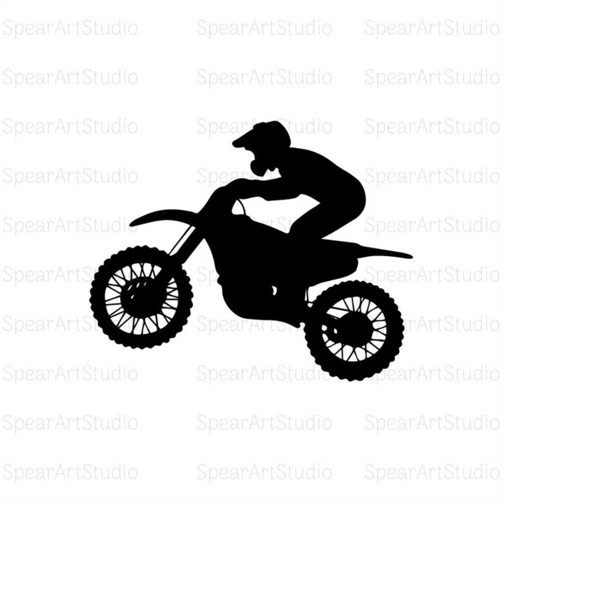 Motocross Rider Svg. Vector Cut file for Cricut, Silhouette, - Inspire ...