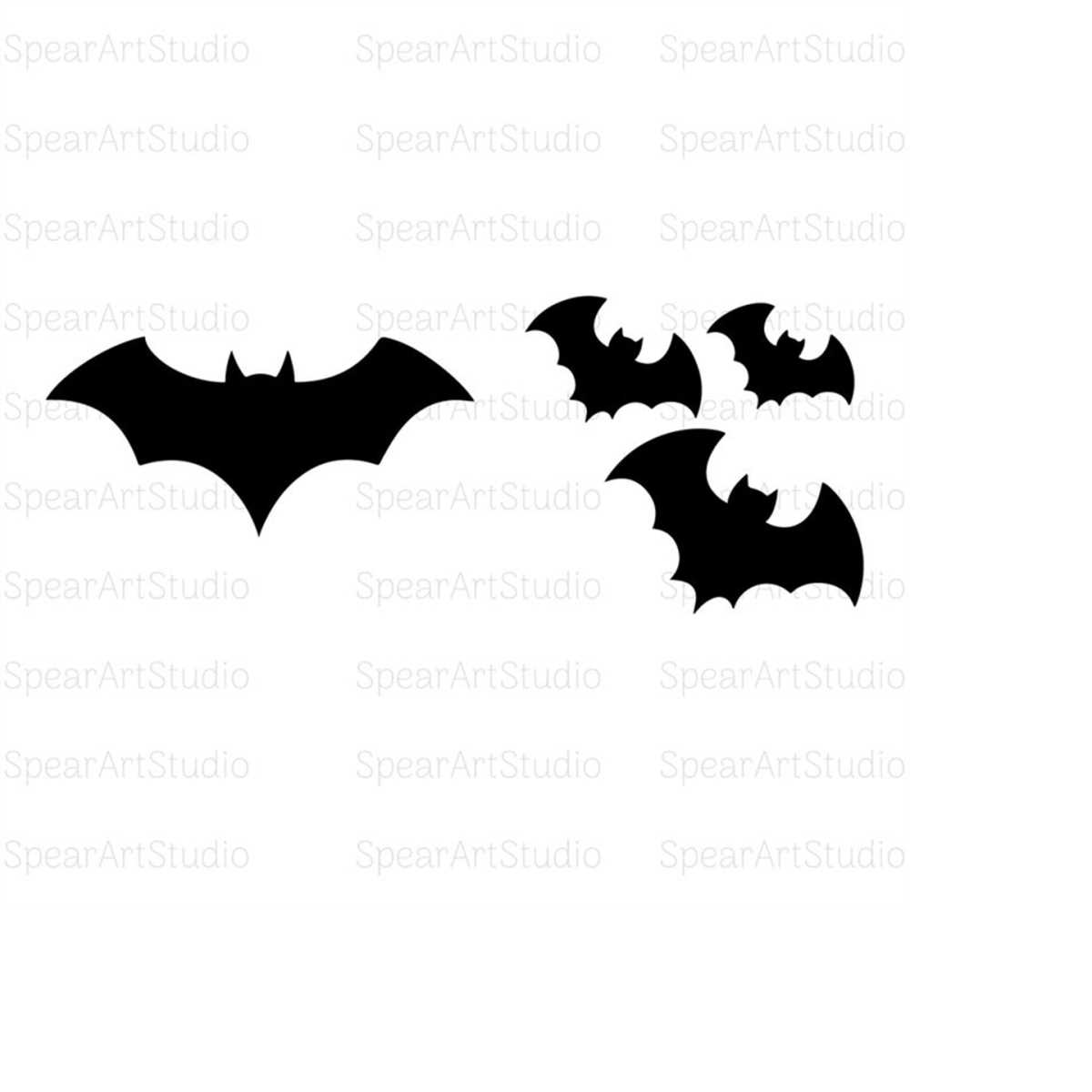 Bats SVG, Halloween Clipart, Flying Bats, Digital Download, - Inspire ...