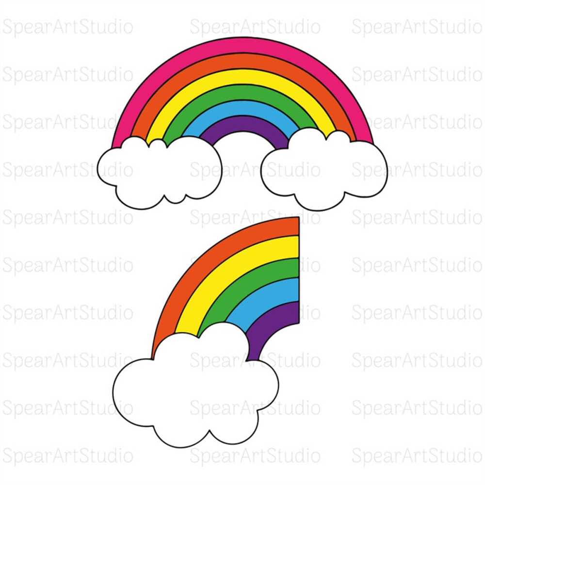 Rainbow SVG Bundle. Rainbow SVG, Instant Download, Kids, Bir | Inspire ...