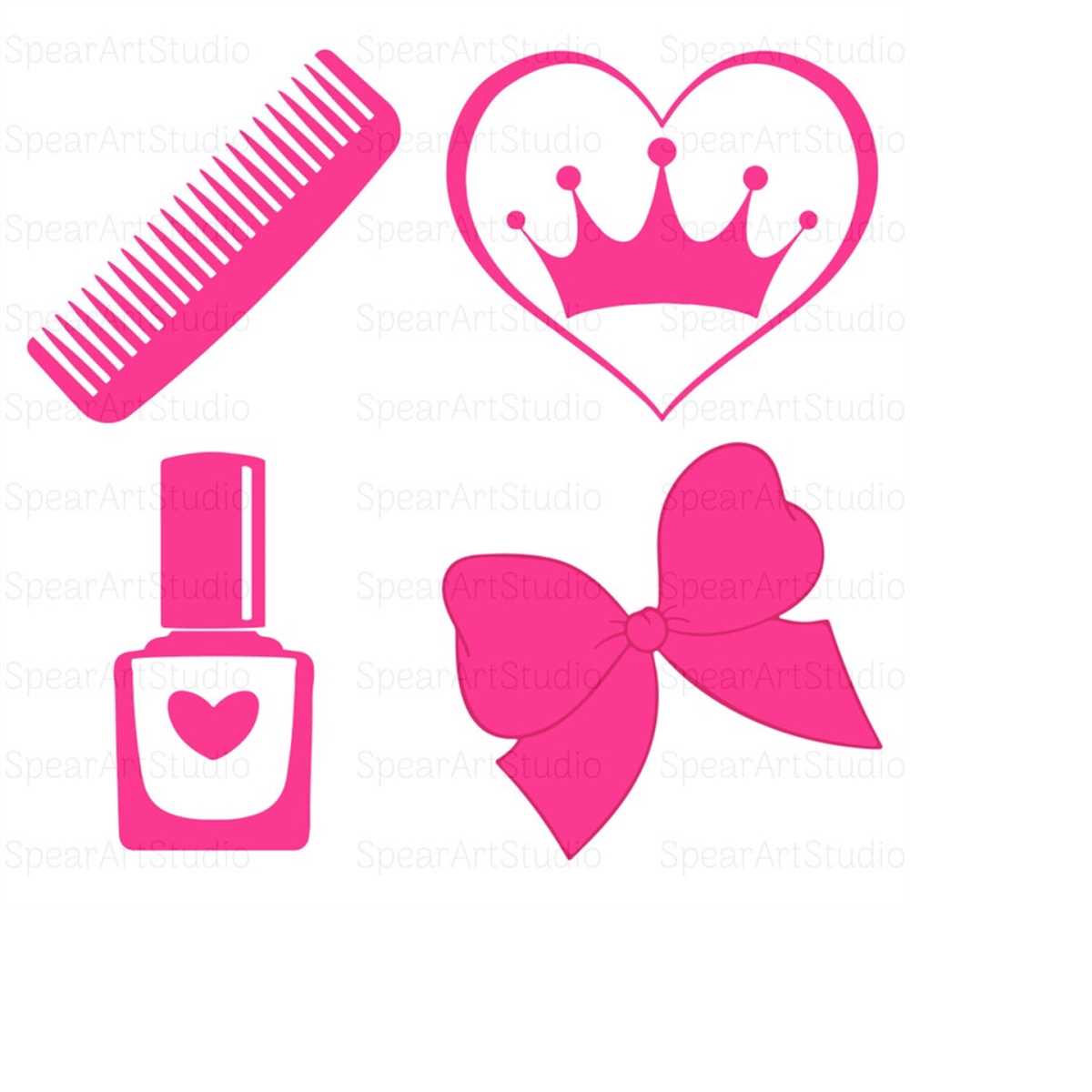 Pink Svg, Barb Icons Bundle, Girl Svg, Babe Doll Girly Princ - Inspire ...