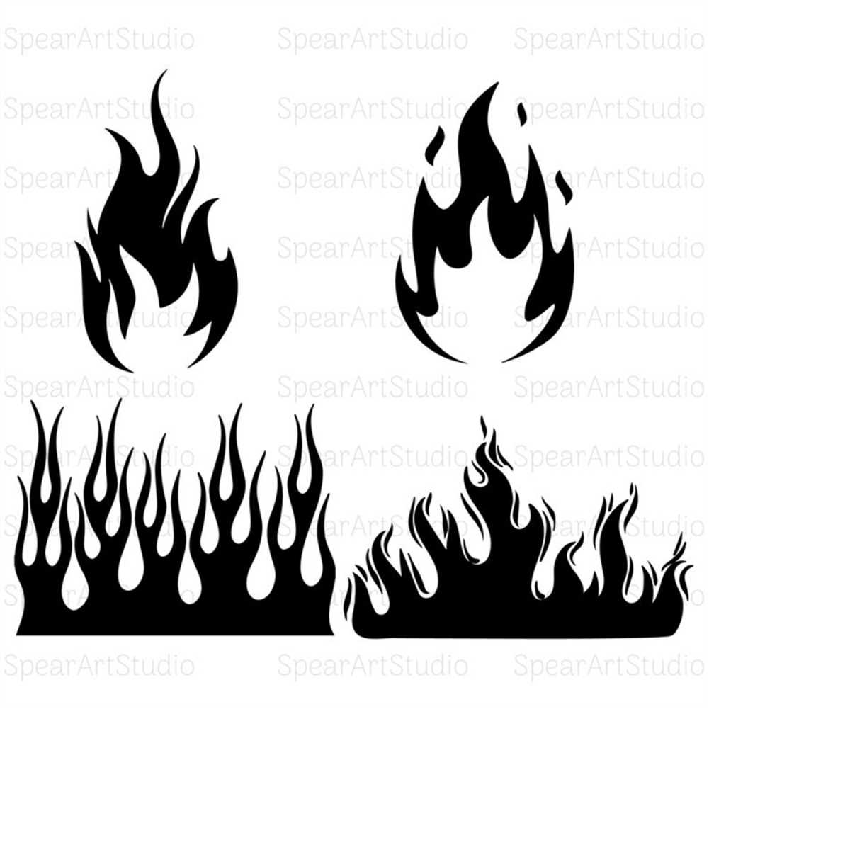 Fire Flame SVG, Fire Svg, Svg Bundle, Silhouette, Instant Do - Inspire ...