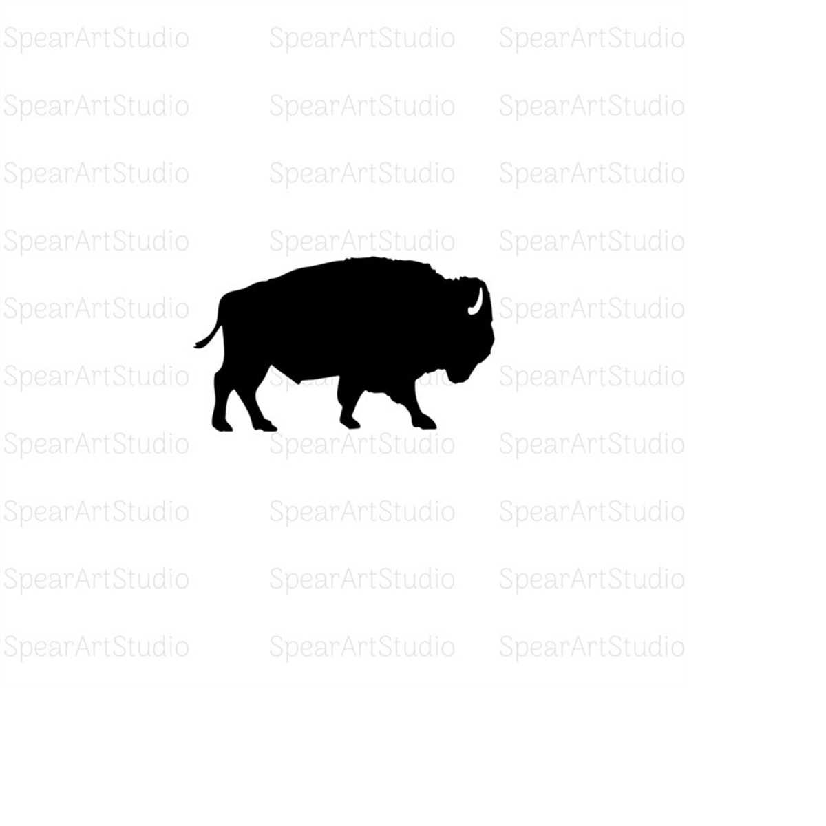 Animal Clipart: Simple Easy Black Solid Buffalo or Bison Sil | Inspire ...