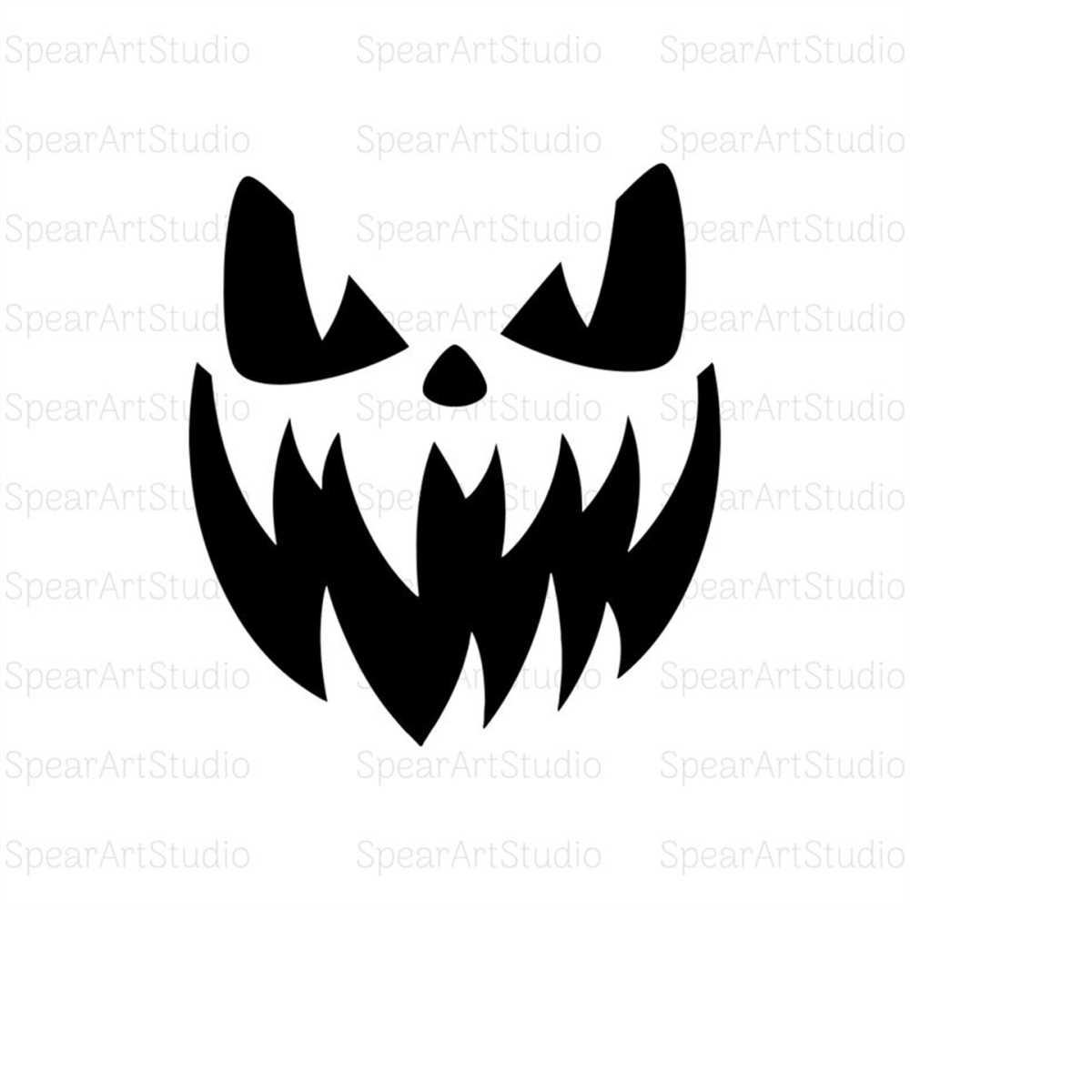 Pumpkin Face Svg, Pumpkin Face Png, Halloween Clip-Art, Hall - Inspire ...