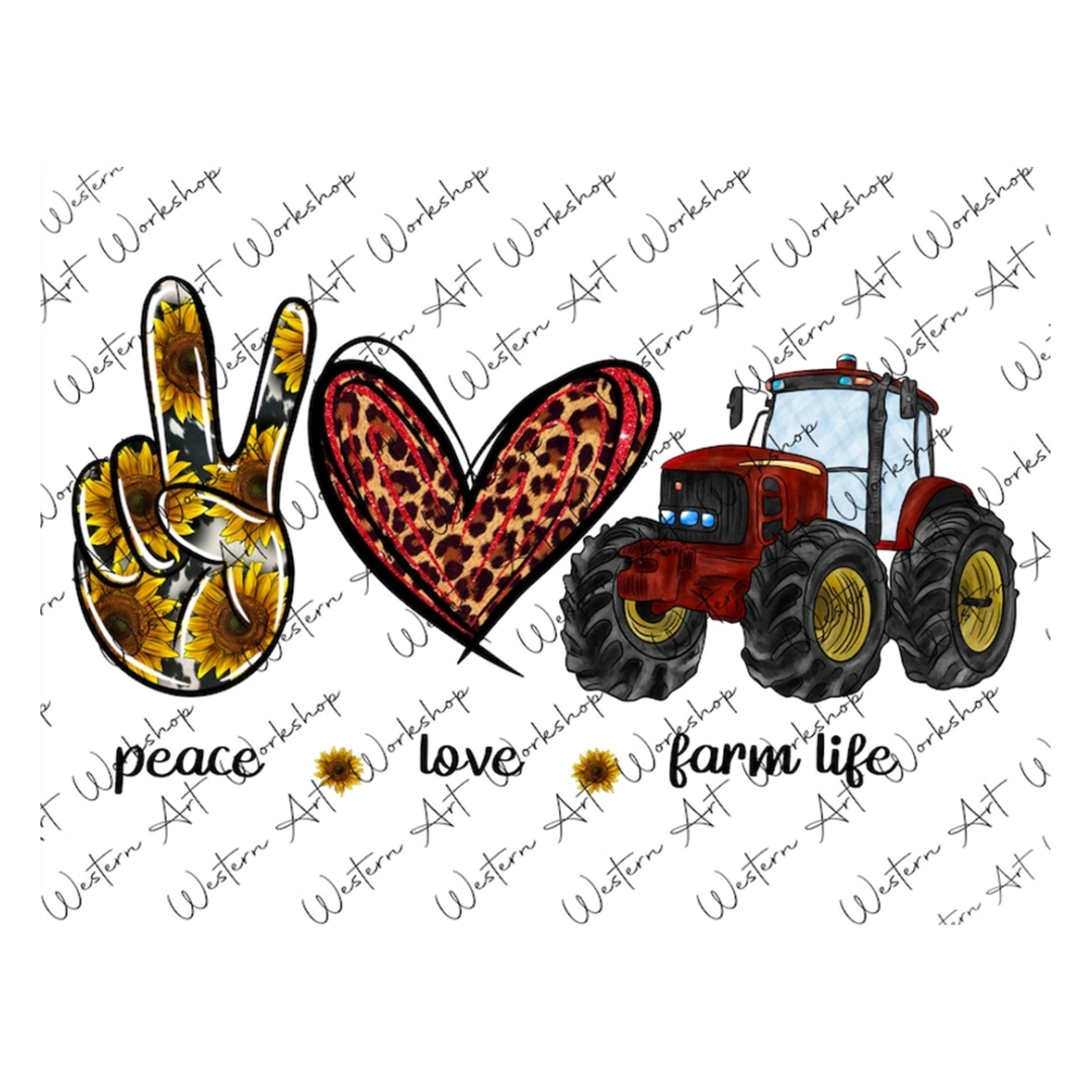 Peace Love Farm Life Png, Tractor Png, Western Farm Life, Fa | Inspire ...