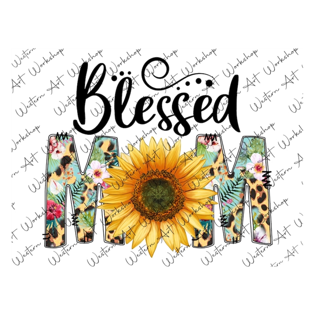 Blessed Mom Png, Mom Sublimation Png File, Mom Png File, Mom - Inspire ...
