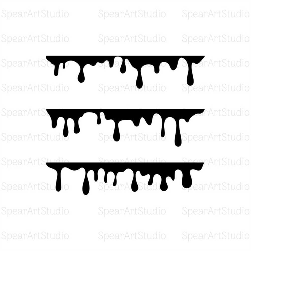 Dripping borders SVG,Dripping svg,Dripping borders Clipart,C - Inspire ...