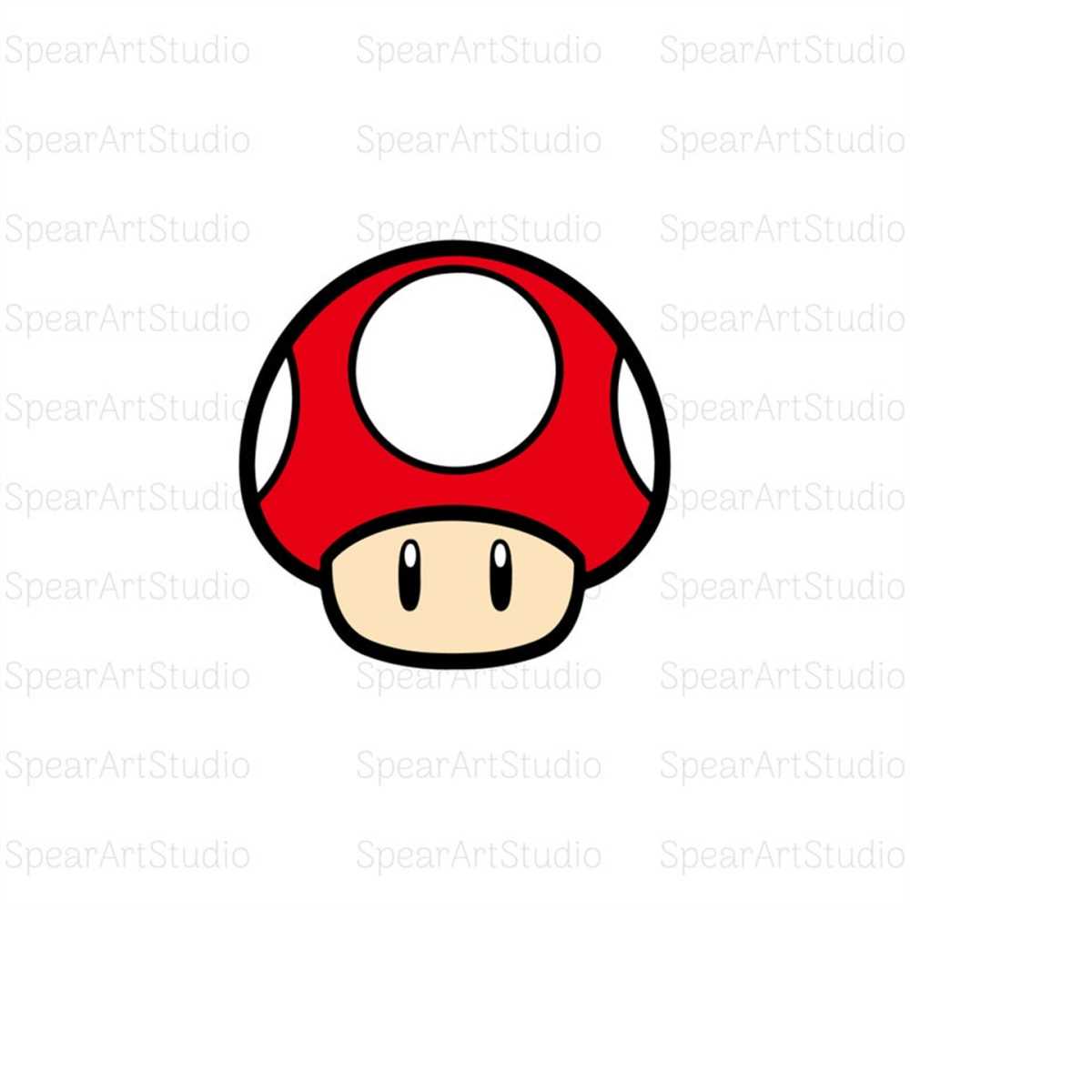 Super Mushroom Svg, Mario Item SVG, Print and Cut, Basic Cut - Inspire Uplift