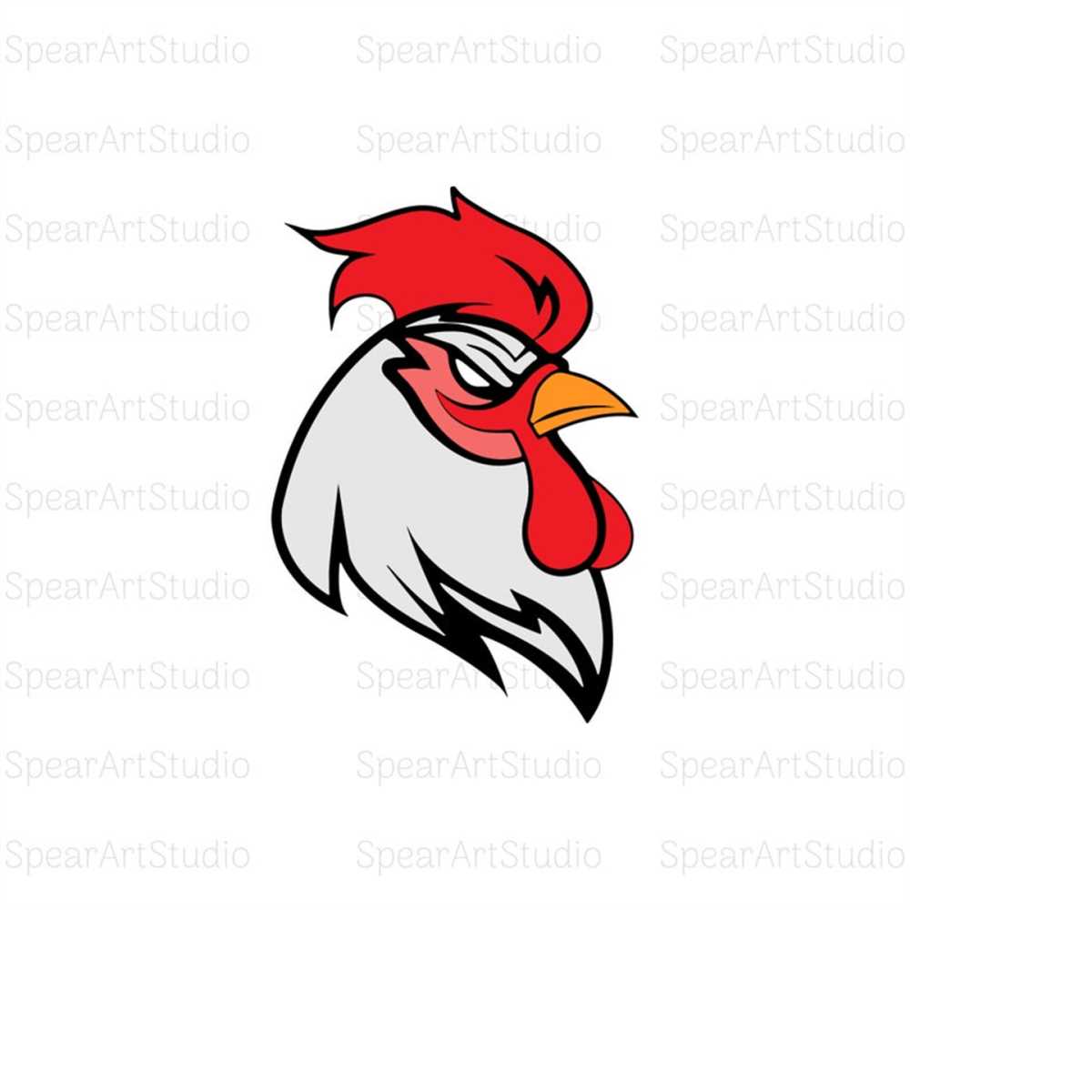 Rooster Head Mascot SVG | Chicken Head Mascot SVG, T-shirt - Inspire Uplift