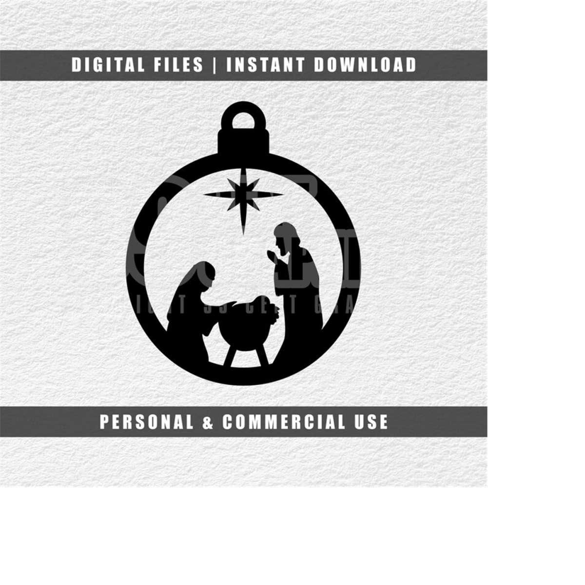 Nativity Scene Svg, Ornament Cut Files, Cricut Svg, Png, Jpg - Inspire ...