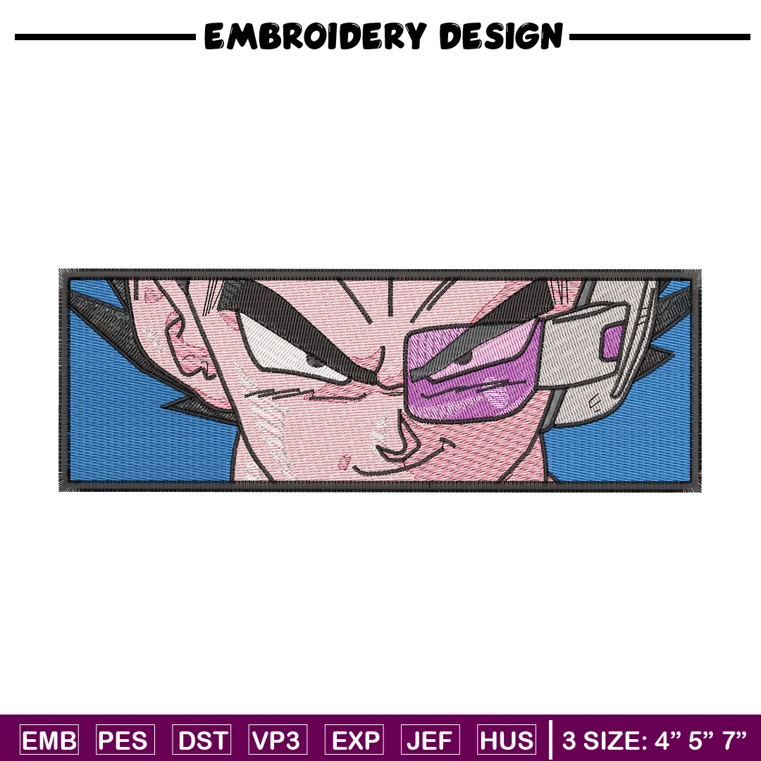 Vegeta sensor embroidery design, Dragonball embroidery, Anim - Inspire ...