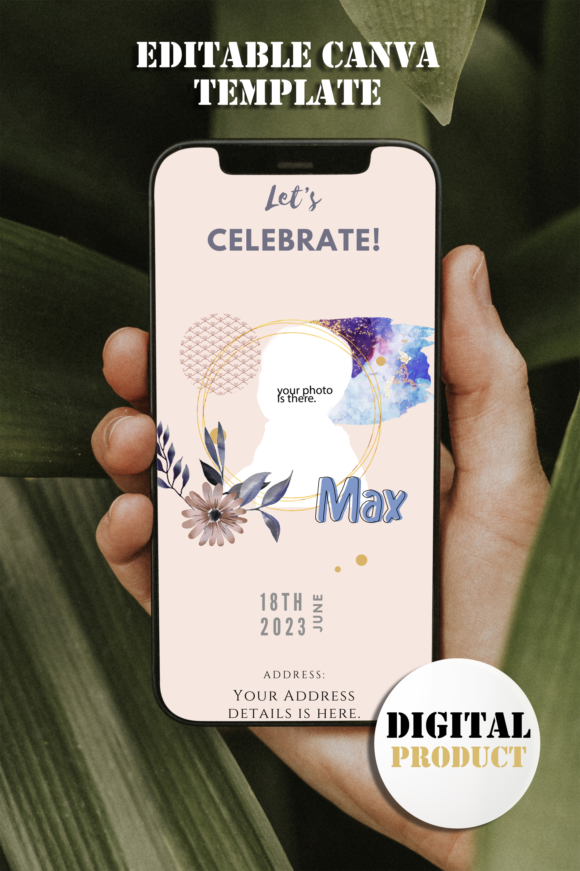Customizable Digital Invitation Canva Template | Inspire Uplift