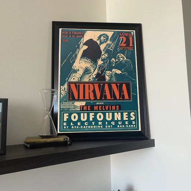 Nirvana Poster, Nirvana Concert Poster, Vintage Poster, No F | Inspire ...